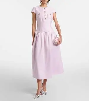 SELF-PORTRAIT Taffeta Midi Dress
