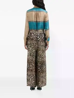 PIERRE-LOUIS MASCIA Silk Leopard-print Palazzo Trousers