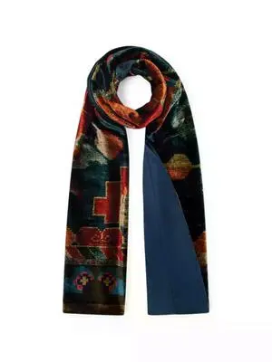 PIERRE-LOUIS MASCIA Kanadas Geometric-print Scarf - Blue