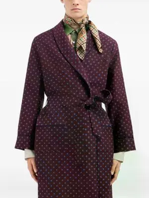 PIERRE-LOUIS MASCIA Aloeuw Leopard-print Geometric-border Scarf