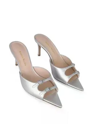 ANDREA WAZEN Carol Buckle-detail Pointed-toe Sandals