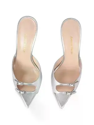 ANDREA WAZEN Carol Buckle-detail Pointed-toe Sandals
