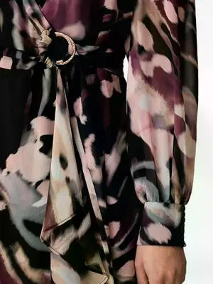 Joseph Ribkoff Abstract-print Wrap Midi Dress