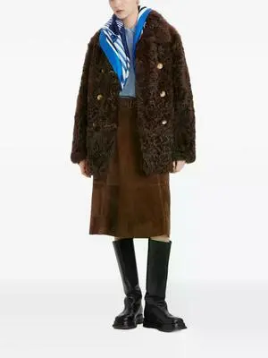 Ports 1961 Double-breasted Shearling-texture Coat