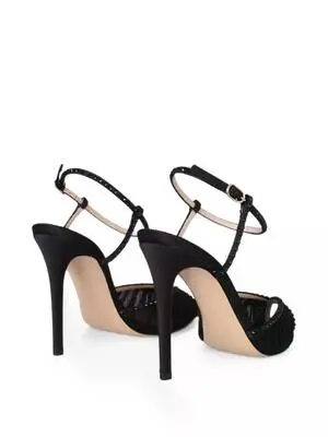 ANDREA WAZEN Katy Crystal-embellished Ruched Pumps