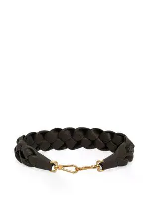 COCCINELLE Boheme Braided-leather Shoulder Strap - Brown
