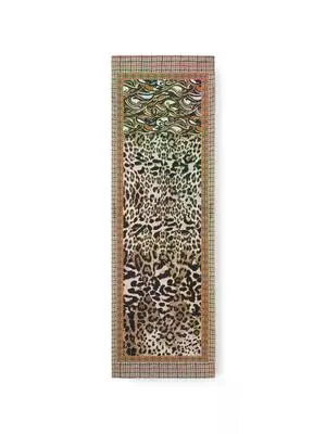 PIERRE-LOUIS MASCIA Aloewon Leopard-print Geometric Scarf