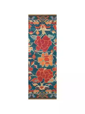 PIERRE-LOUIS MASCIA Aloewon Floral-print Silk-blend Scarf - Blue