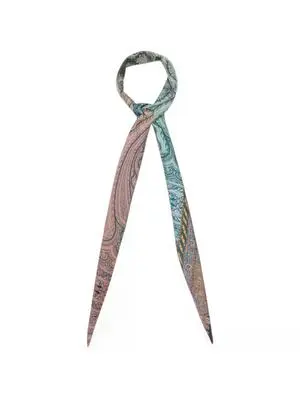 PIERRE-LOUIS MASCIA Aloeuw Paisley-print Silk Scarf - Blue