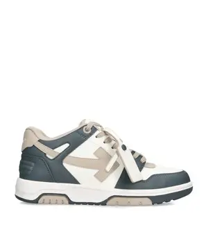 Off-White Leather Out Of Office Sneakers - Blue