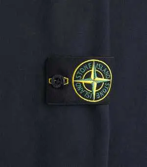Stone Island Cotton Compass Logo Sweatshirt - Navy