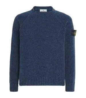 Stone Island Cotton Mélange Sweater - Blue