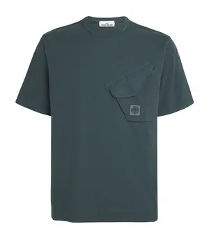Stone Island Cotton Compass Pocket T-shirt - Green