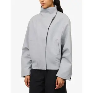 SIR. Belle Funnel-neck Wool-blend Bomber Jacket