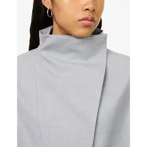SIR. Belle Funnel-neck Wool-blend Bomber Jacket