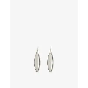 ANNIKA INEZ Elongated Ellipse Sterling-er Drop Earrings - Silv