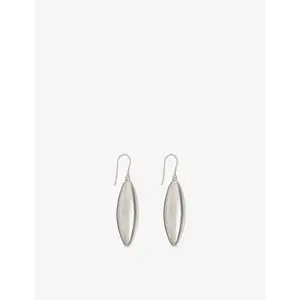 ANNIKA INEZ Elongated Ellipse Sterling-er Drop Earrings