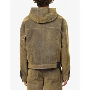 DAILY PAPER Velvet Shield Hooded Denim Jacket