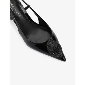 Kurt Geiger Belsize 40 Patent-leather Heeled Slingbacks