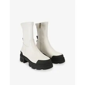 Kurt Geiger Stomp Sock Leather Ankle Boots