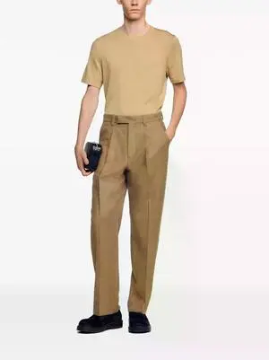 Sandro Pleated-detail Trousers - Neutrals