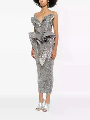 Maticevski Sequin Embellished Off-the-shoulder Bodice