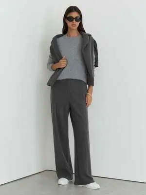 REISS Petite Joggers - Charcoal Grey Marl