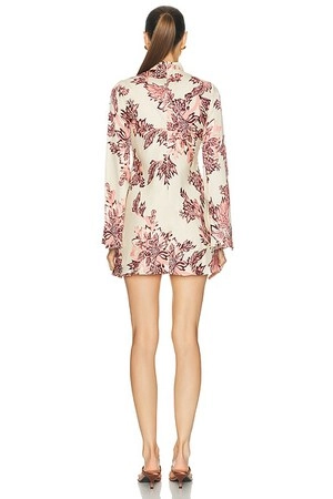Hemant & Nandita Biased Mock Neck Mini Dress