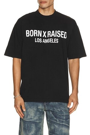 BORN X RAISED Headline Tee - Black
