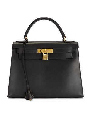 Hermès 1976 Box Kelly 28 Handbag - Noir