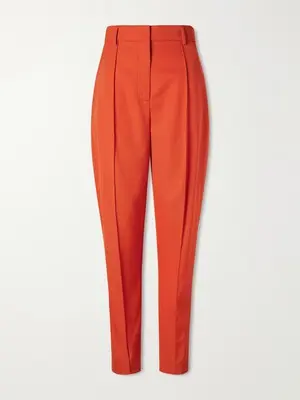 Stella McCartney Tapered Wool Pants - Orange