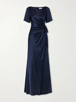 Saloni Marilyn Silk-satin Gown