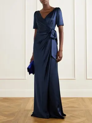 Saloni Marilyn Silk-satin Gown