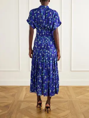 Saloni Riya Floral-printed Chiffon Midi Dress