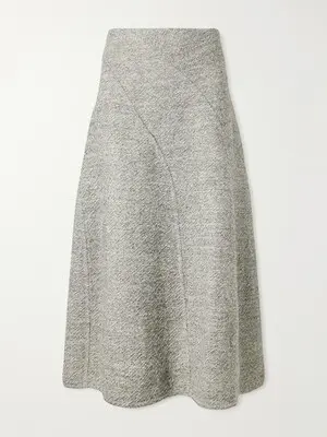 Proenza Schouler Gaelle Wool-blend Midi Skirt - Gray