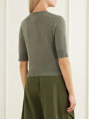 Le Kasha Chypre Cropped Cashmere Sweater