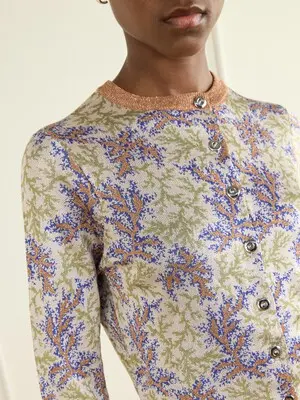 Rabanne Cropped Jacquard Cardigan