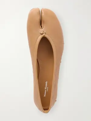 MAISON MARGIELA Tabi Split-toe Textured-leather Ballet Flats