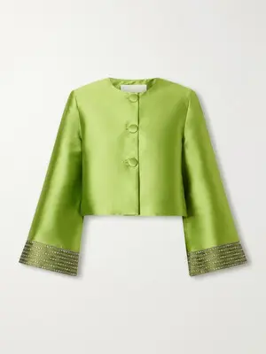 DESTREE Ruby Satin Blazer - Green