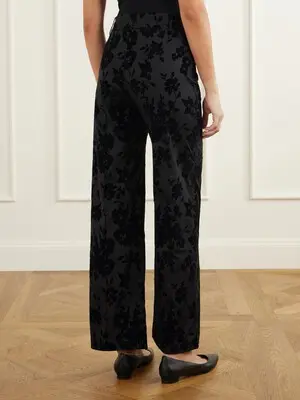DESTREE Yoshitomo Flocked Straight-leg Pants