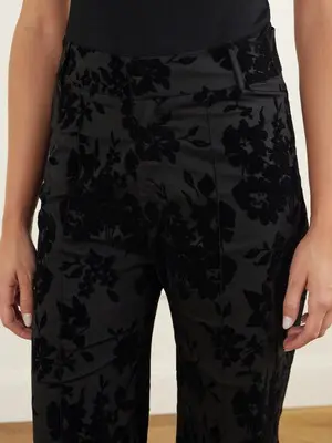 DESTREE Yoshitomo Flocked Straight-leg Pants