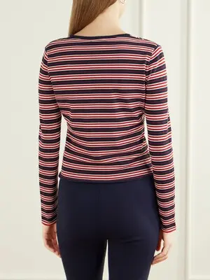 Faithfull The Brand Doris Striped Cotton-blend Cardigan