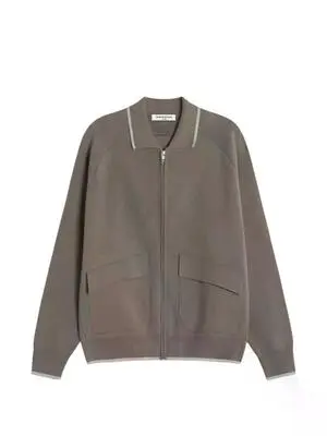 Maison Kitsuné Zip-up Raglan-sleeve Cardigan - Grey