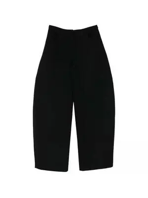 ISABEL SANCHIS Structured Curved-leg Palazzo Trousers - Black