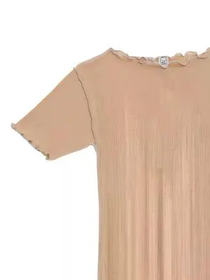 BASERANGE Vein Lettuce-trim T-shirt - Neutrals