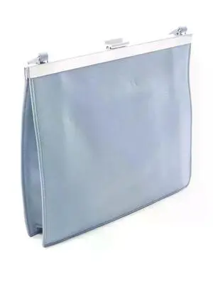 Celine 2010-2026 Mini Smooth Calfskin Clasp Bag Crossbody Bag - Blue