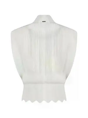 TWINSET Heart-motif Scalloped-hem Vest