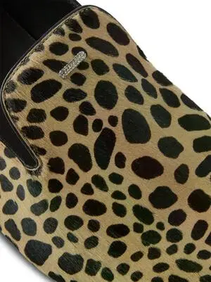 GIUSEPPE ZANOTTI Savage Leopard Print Pony Hair Loafers