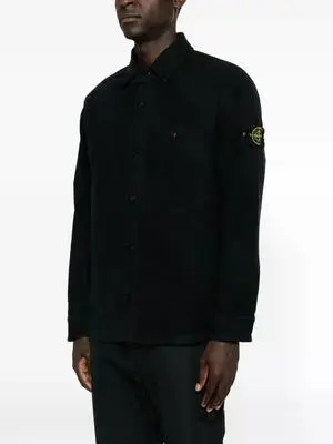 Stone Island Logo-patch Button-up Shirt