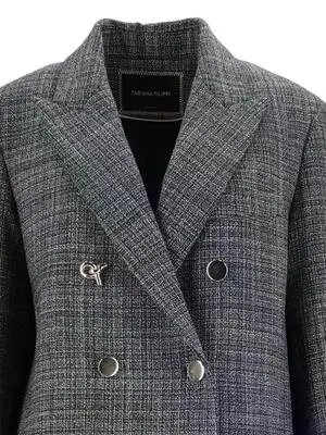 Fabiana Filippi Double-breasted Mouliné-effect Coat